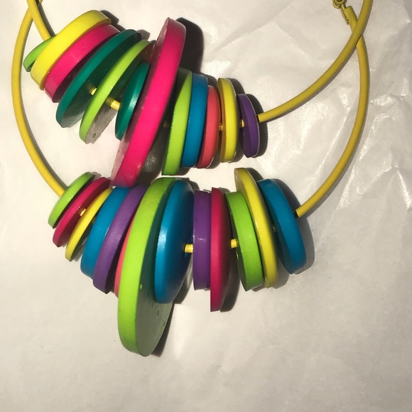 Jewelry | New Colorful Button Hoop Earrings | Poshmark
